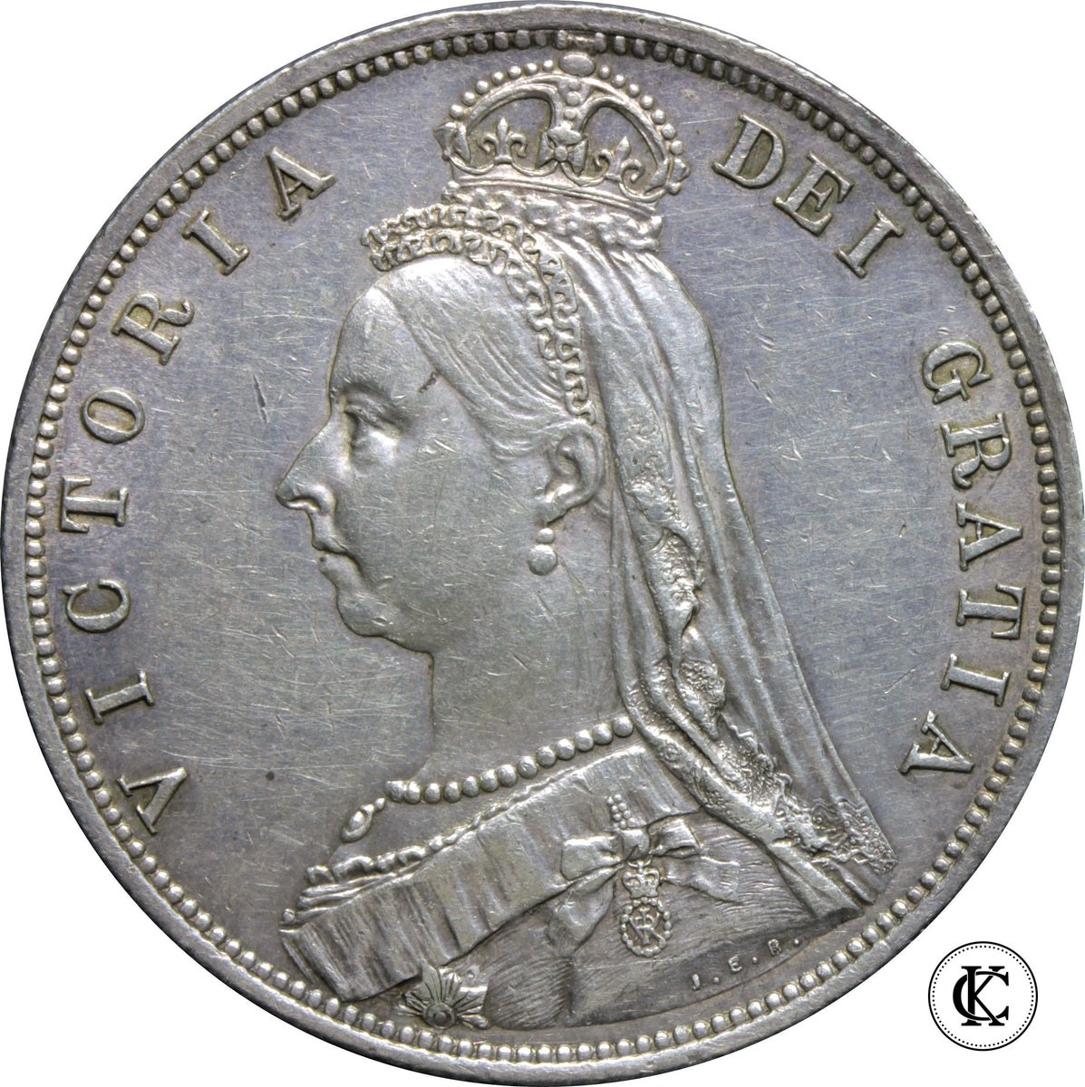 1887 Victoria Half Crown Jubilee head – Kos Coins