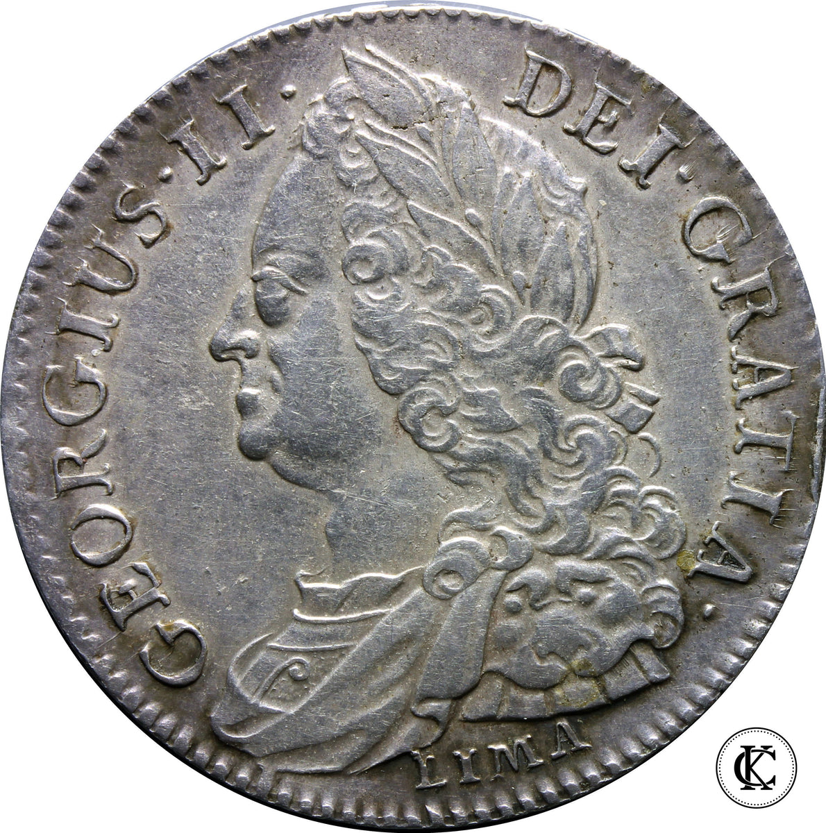 1745 Lima George II Half-crown AU Details – Kos Coins