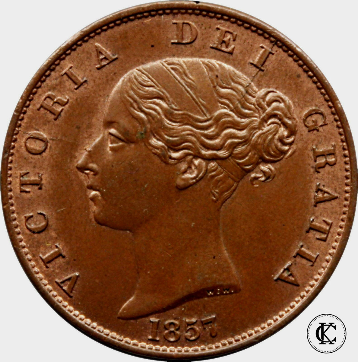 1857 Victoria Half Penny MS 64 BN – Kos Coins