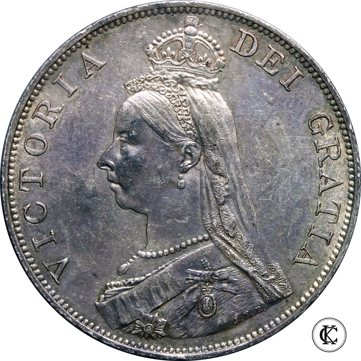 1887 Victoria Double Florin AU Details – Kos Coins