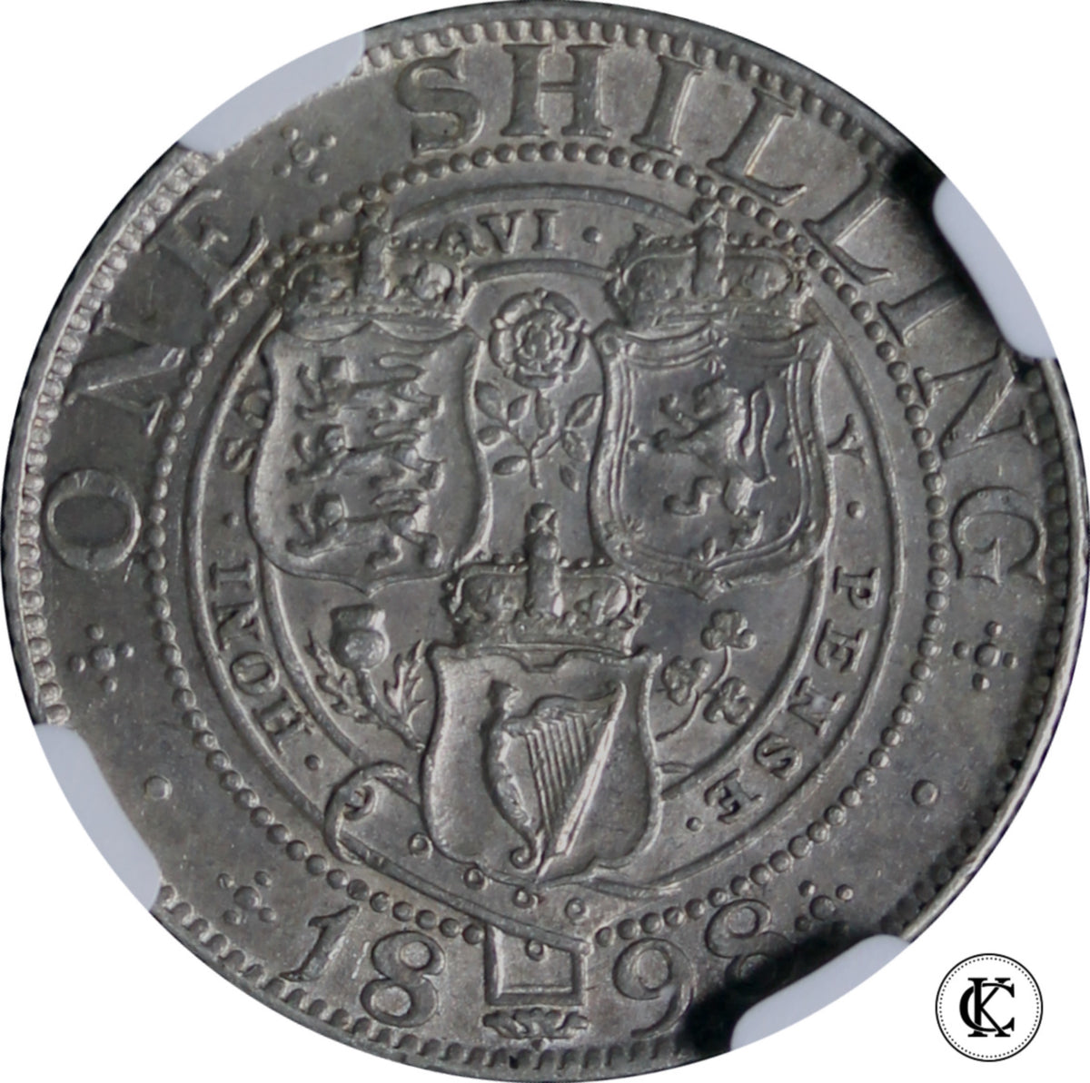 1898 Queen Victoria shilling AU 58 – Kos Coins
