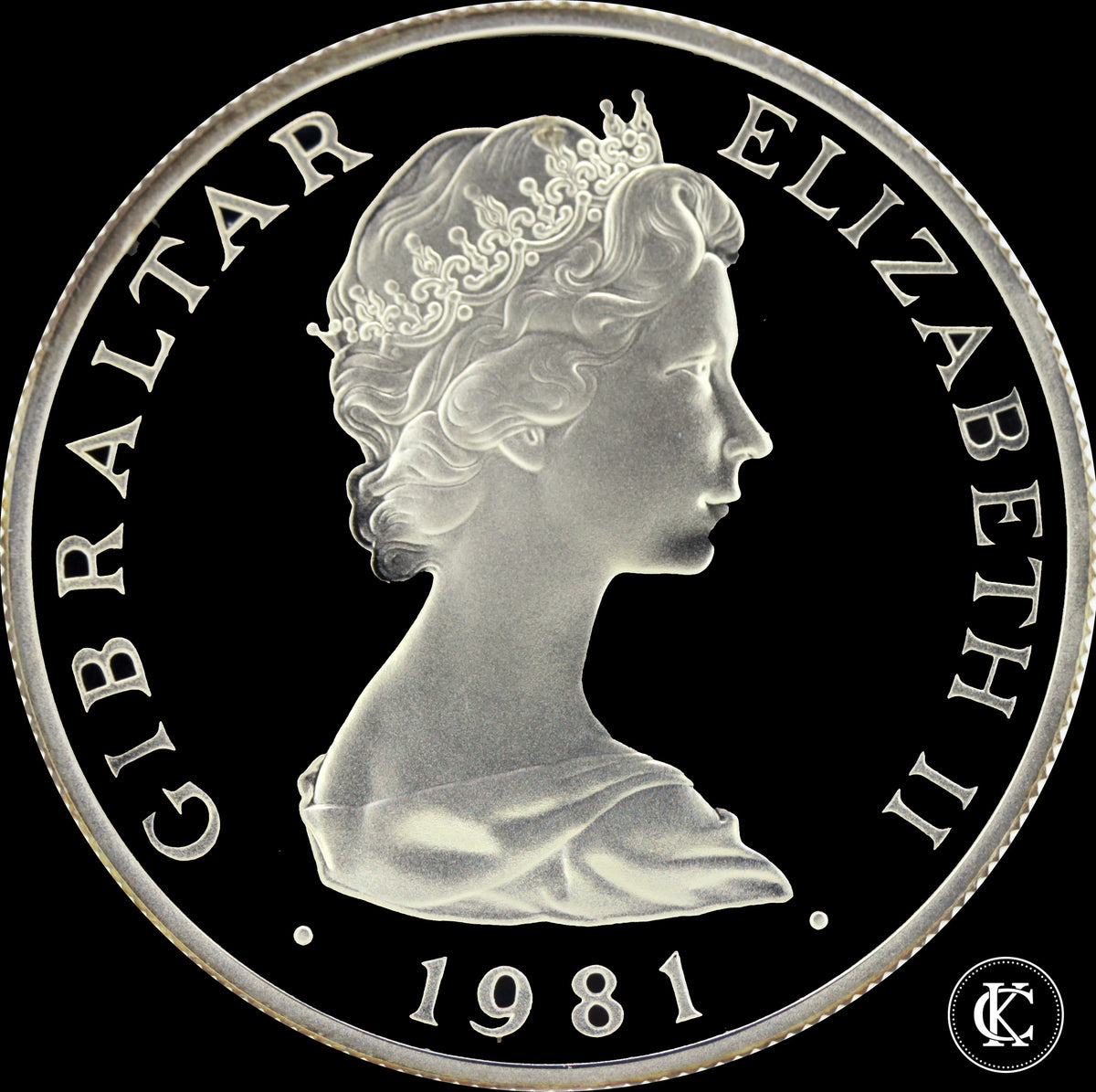 1981 Elizabeth II one Crown Royal Wedding Gibraltar Proof Issue – Kos Coins